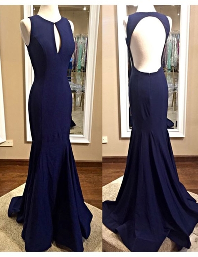 O-neck Backless Mermaid Prom Dresses,long Prom Dresses, Prom Dresses ...
